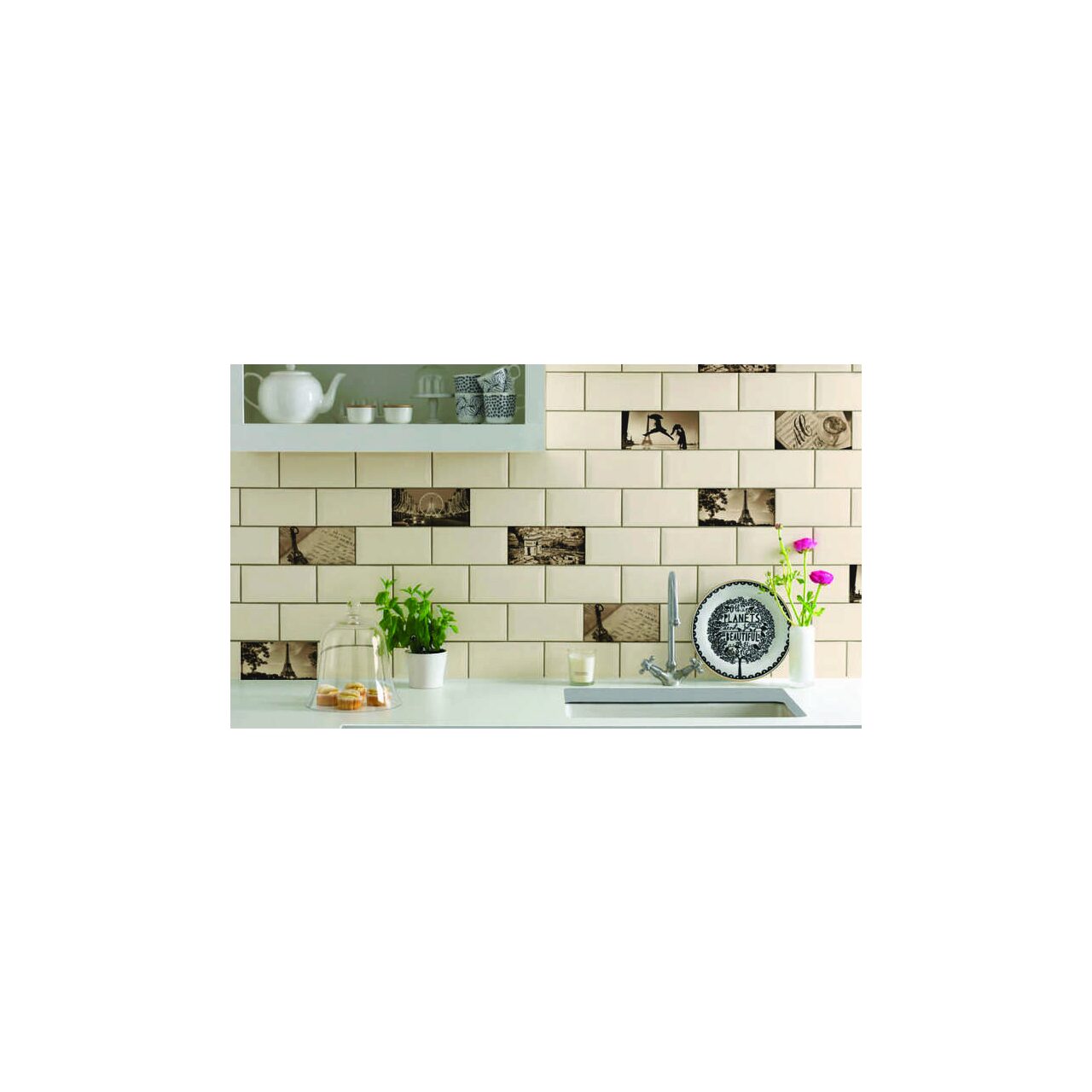 Faianta Metro Cream model marmura 100x200 cm, finisaj lucios, culoare ...