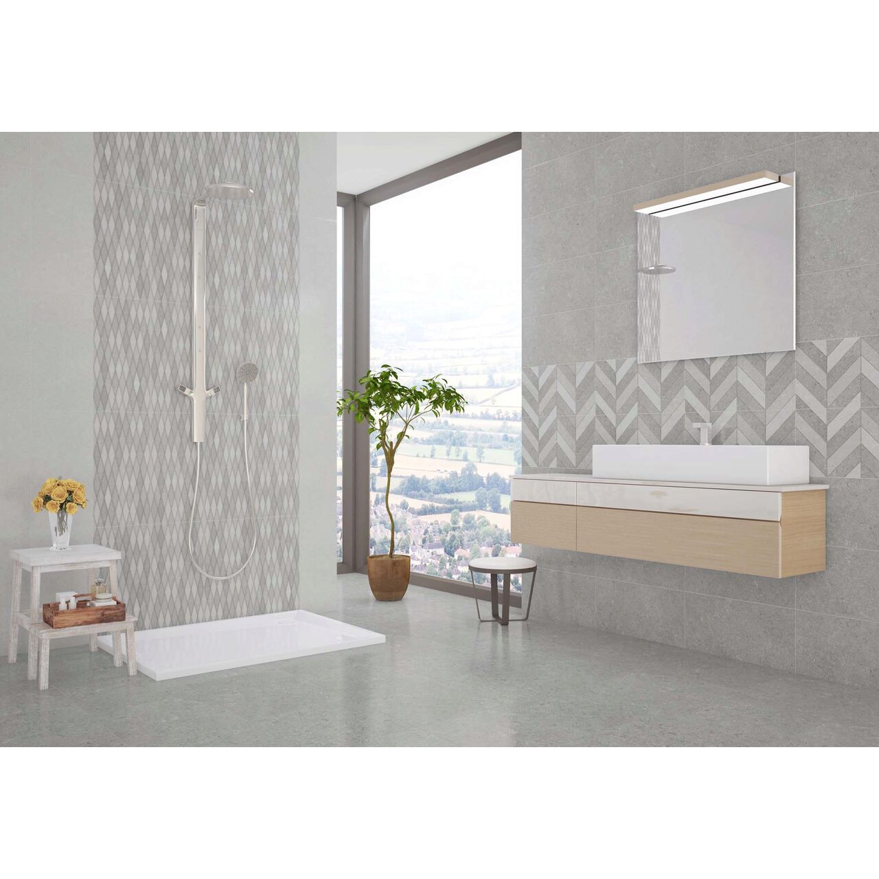 Faianta gri PALAZZO 4618 model Piatra 30x60 cm - Materiale.ro