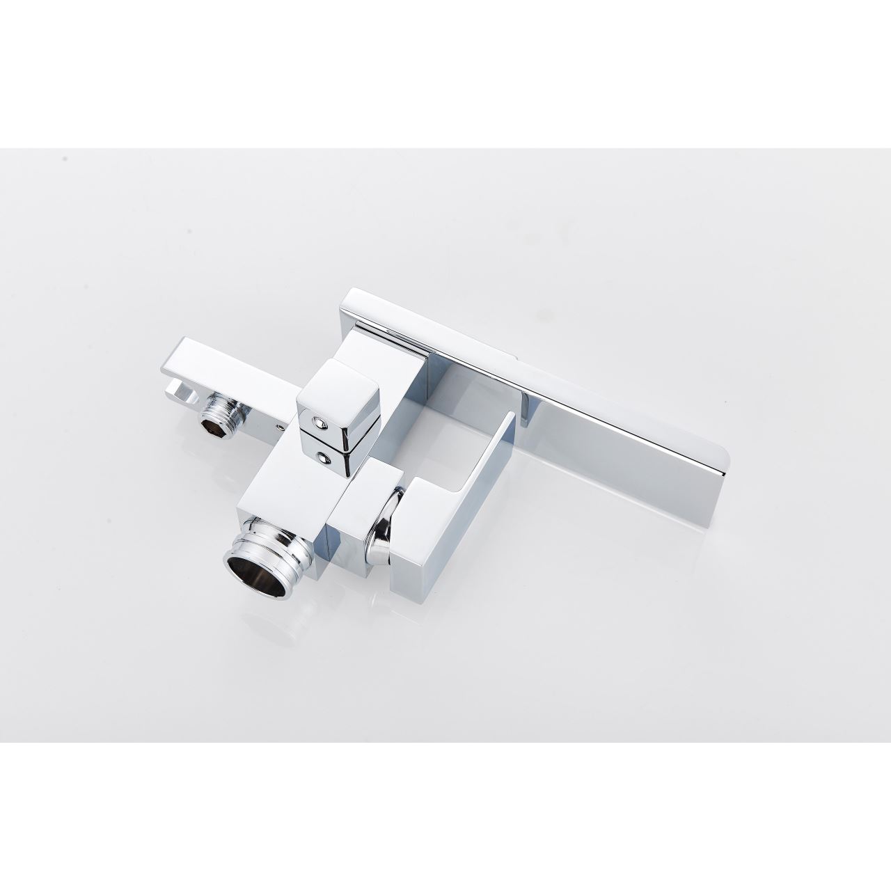 Baterie cada freestanding, design rectangular, culoare cromata, montaj ...