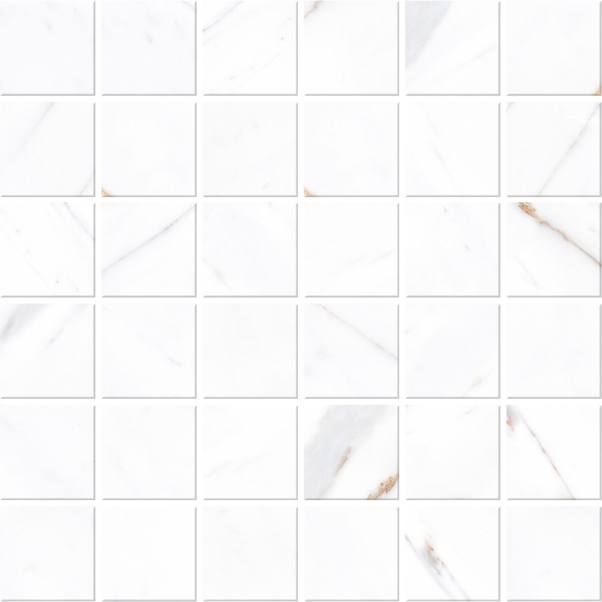 Mozaic Statuario, model marmura, 6100-0094, 30 x 30 cm, culoare alb ...