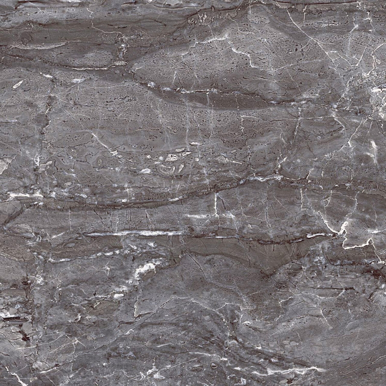 Gresie gri inchis KEROS July Marengo, model marmura 33.3x33.3 cm ...